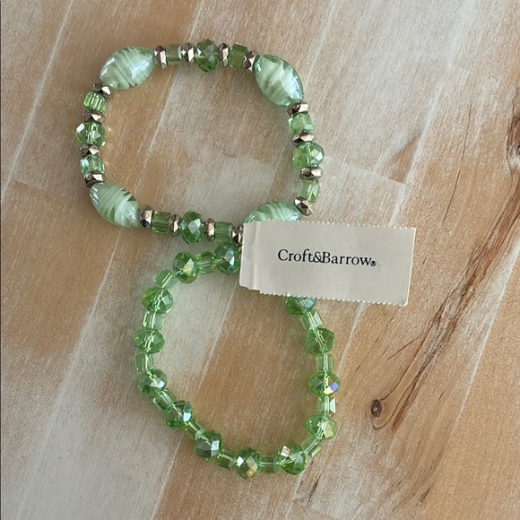 croft & barrow | Jewelry | New Croft Barrow Green Beaded Bracelets ...
